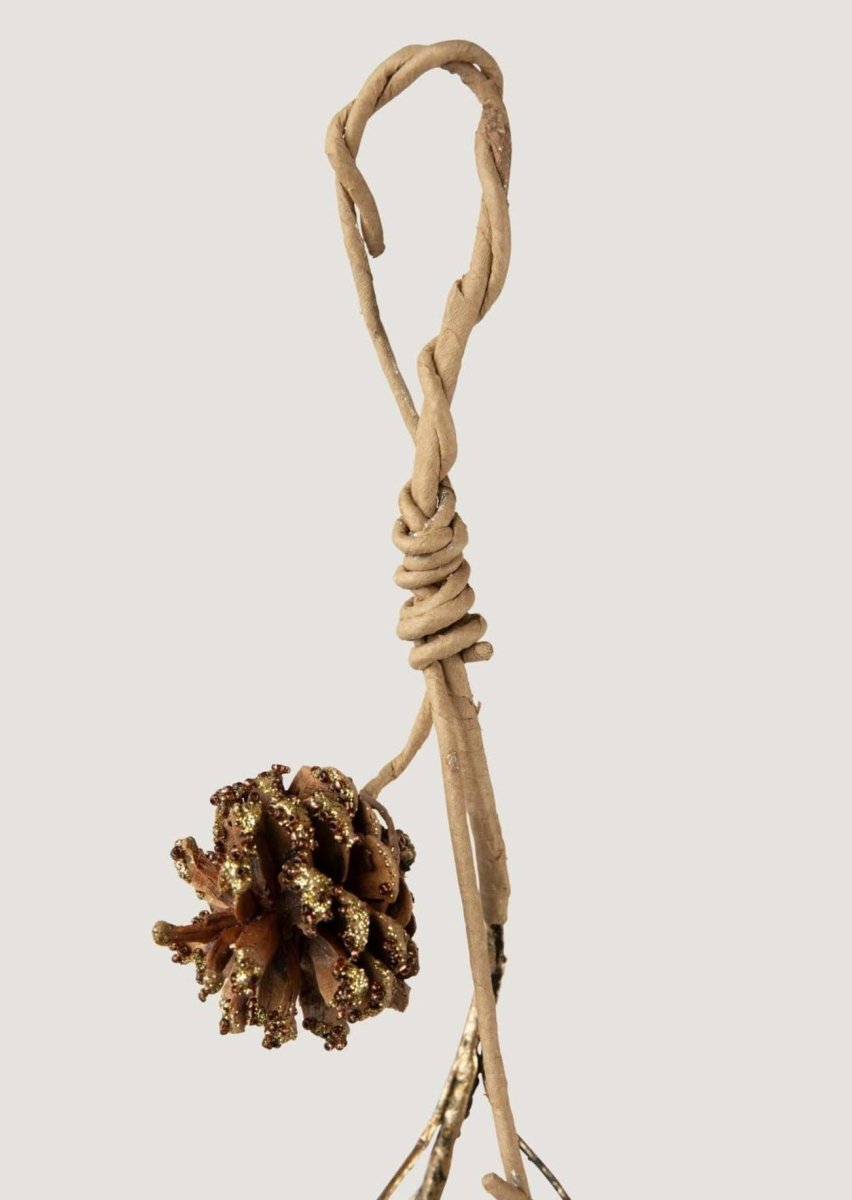 Faux Gold Glittered Oak and Acorn Swag Garland, 44.5" | lily & onyx