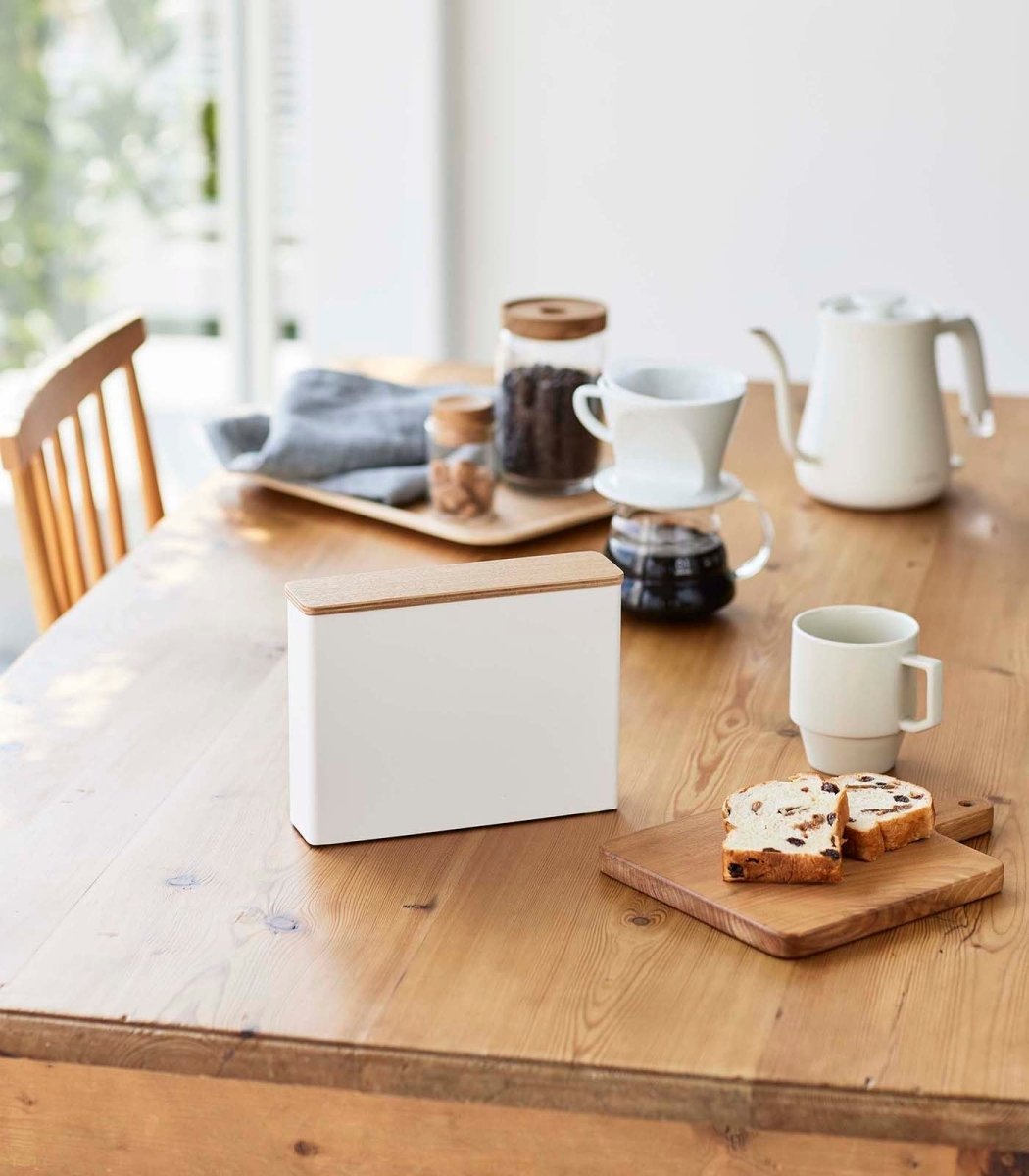 Coffee Filter Case with Wood Lid (Size 4 Filters) | lily & onyx
